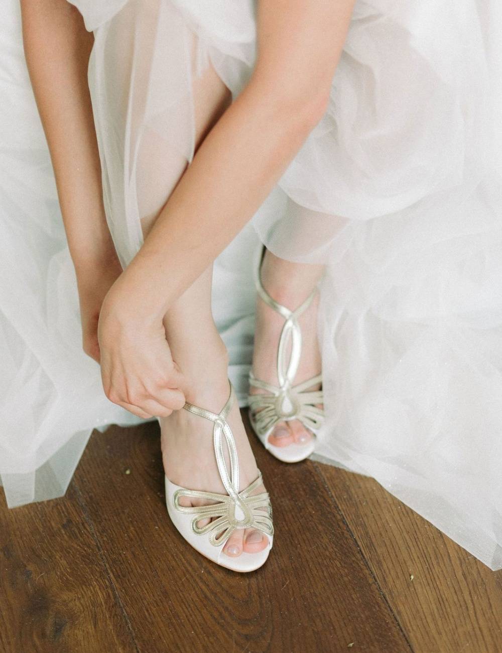 Very Beautiful and Elegant Bridal Sandals with Little Heel